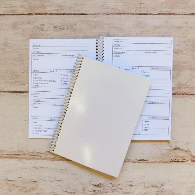 CUADERNO EMPRENDEDOR DE PEDIDOS Int. B&N Sublimable